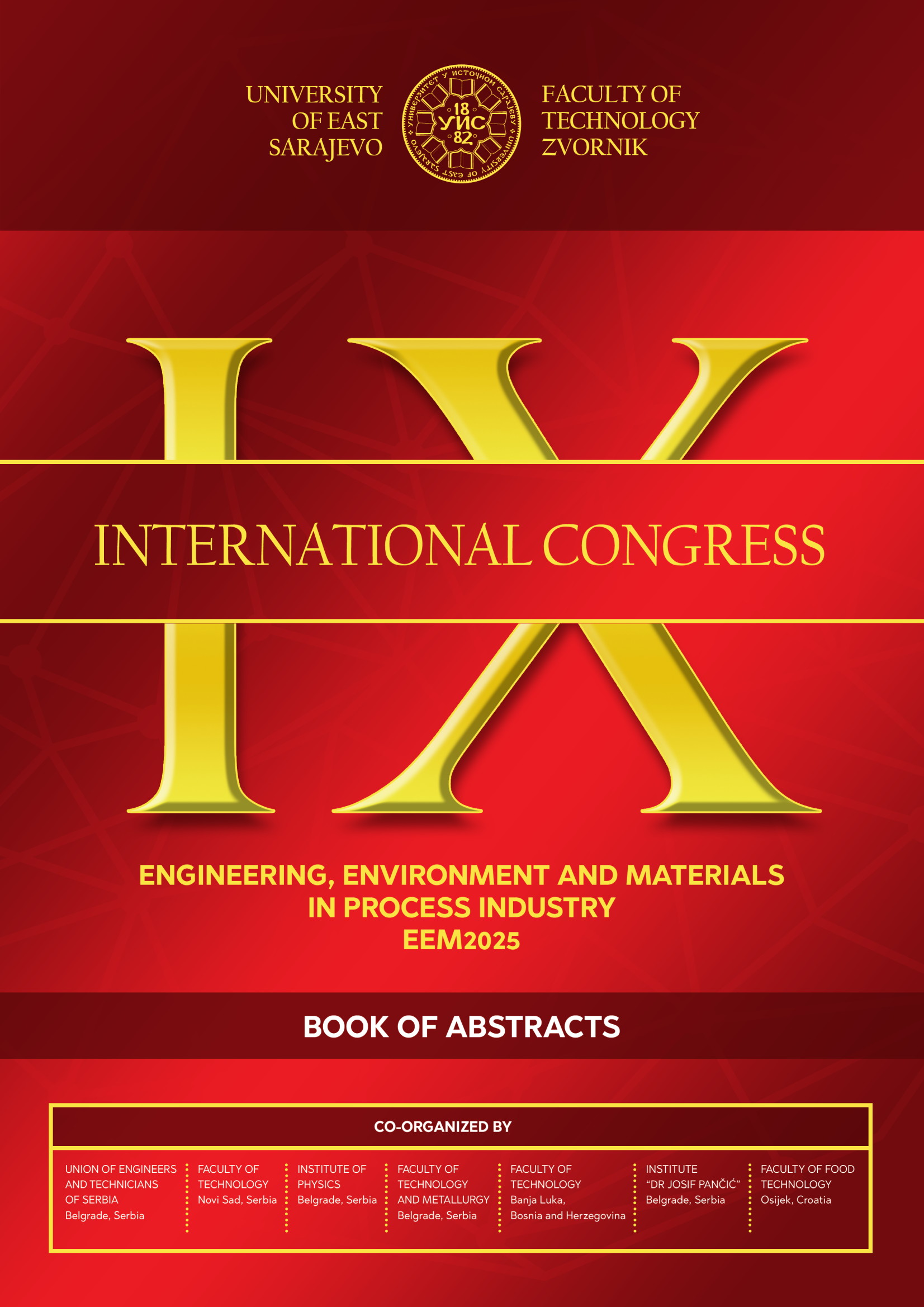 IX International Congress “Engineering, Environment and Materials in Process Industry” – EEM2025 ...